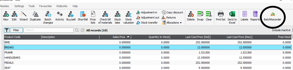 BatchRecorder | Control batch recorded stock in Sage 50 - Aston Berkeley Systems